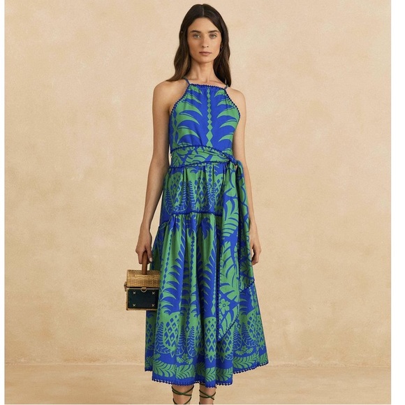 FARM Rio | Dresses | Nwt Farm Rio Blue And Green Pineapple Love Organic ...
